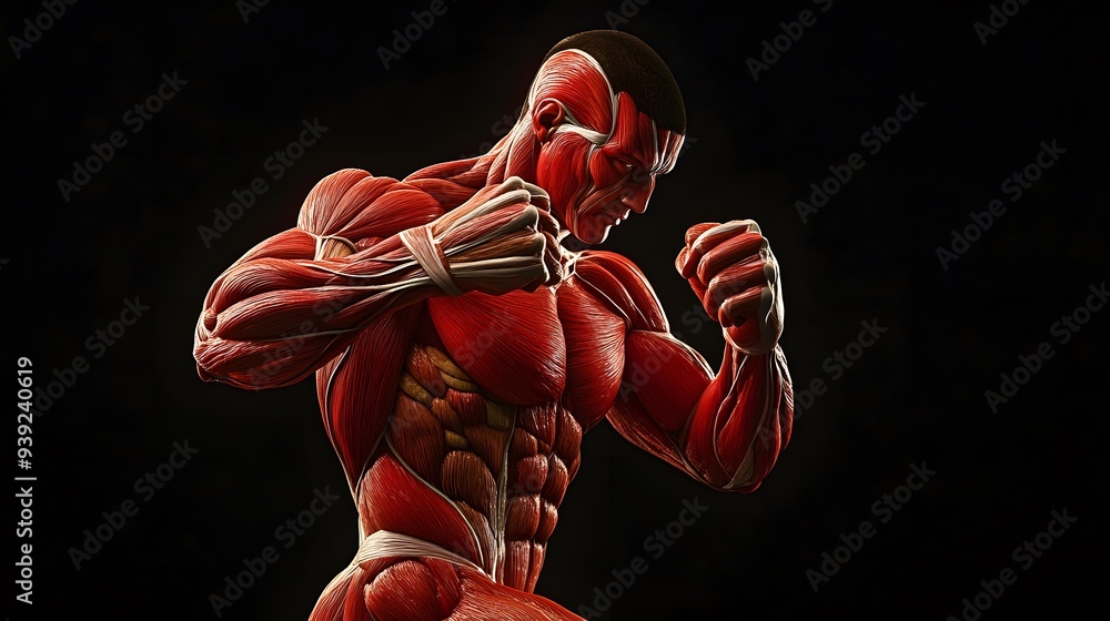 Muscular System During a Punch: A dynamic image of the muscular system ...