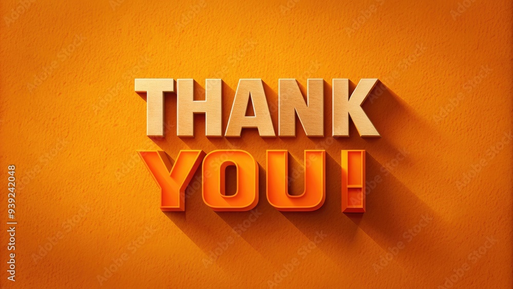 Vibrant orange background with bold, modern font displaying 'Thank You ...