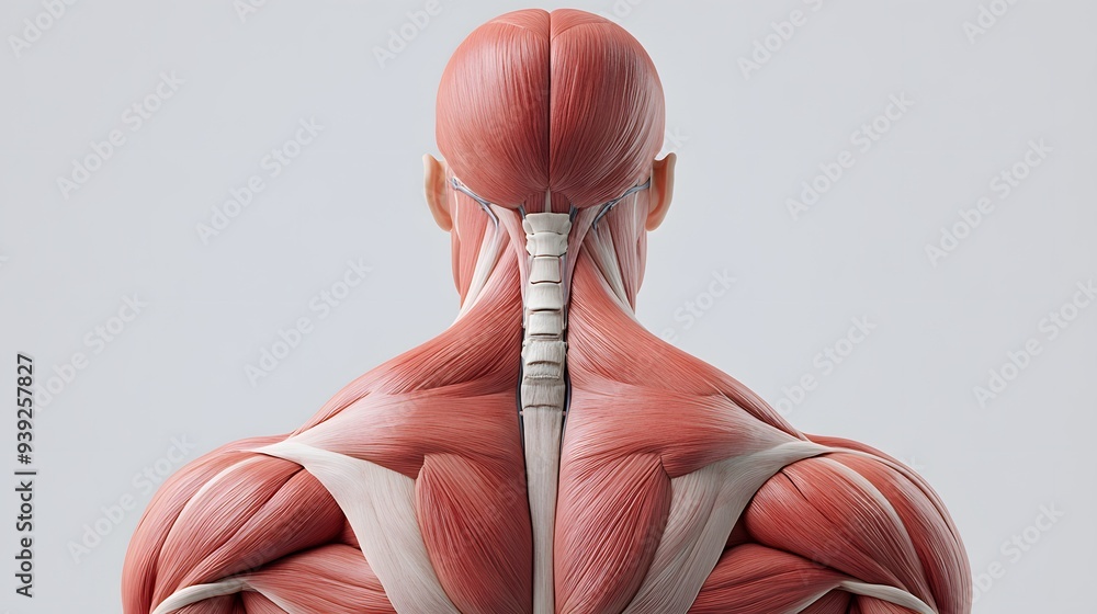 Muscular System of the Human Back: A detailed view of the back muscles ...