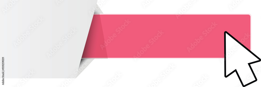 label with arrow pictogram. Click here button with arrow. pointer ...