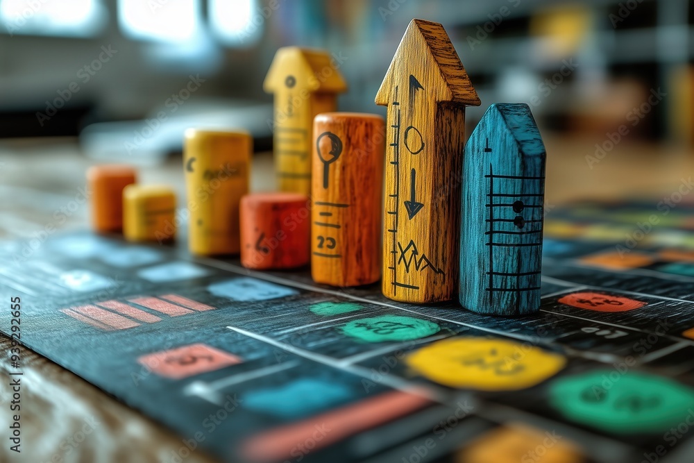 Minimalist illustration of a business plan with key strategies ...