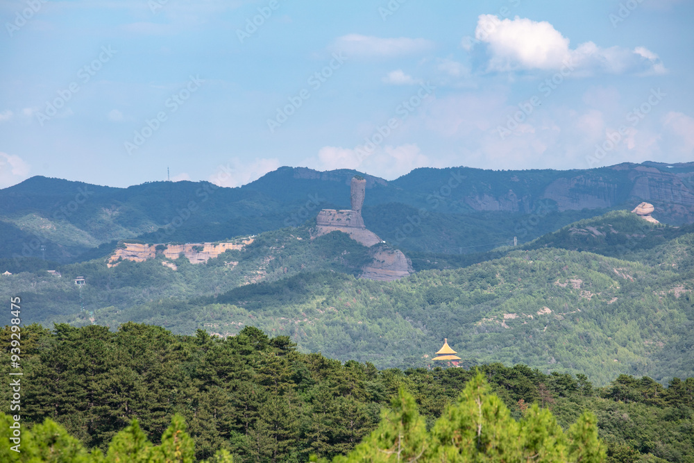 Skyline of Chengde, Hebei Province, China, summer capital of the Qing ...