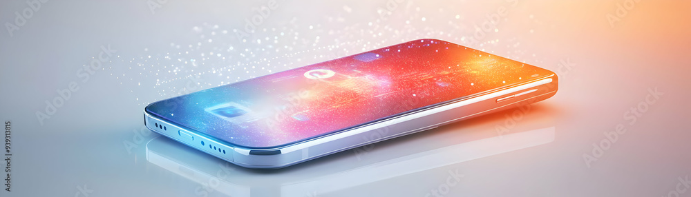 Photo Realistic as Mobile Phone with Holographic IoT Icon and Sensor ...