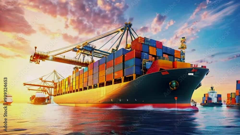 Smart technology concept with global logistics partnership Industrial ...