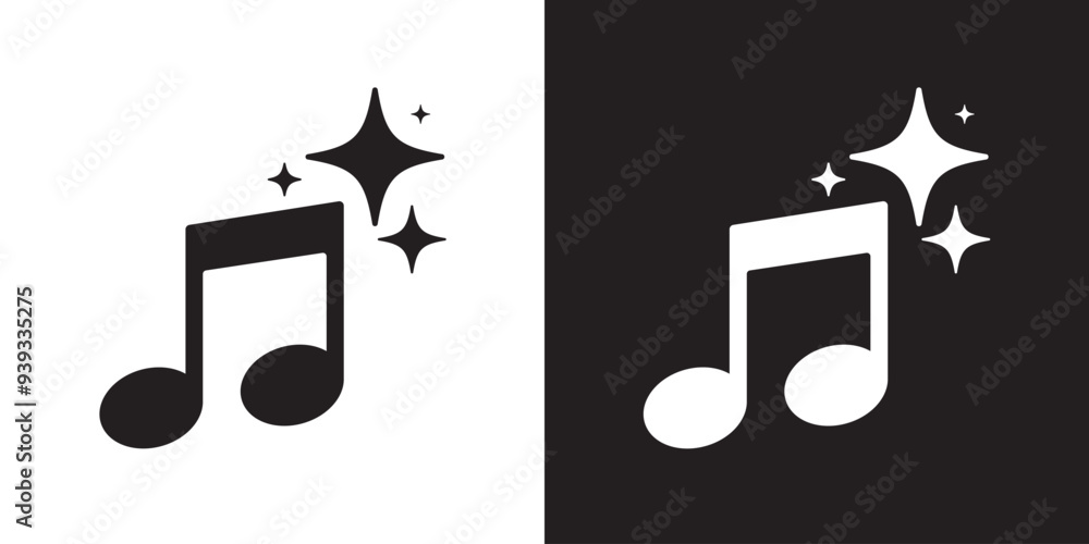 Generate music by AI icon. Artificial intelligence creates music ...