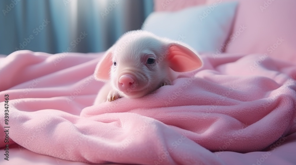 Adorable little piglet on a crisp white background, perfect for cute ...