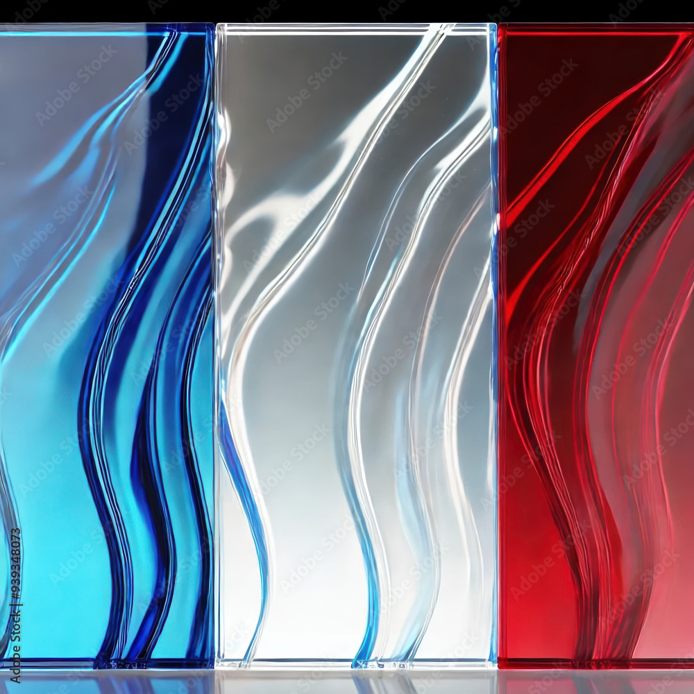 Translucent glass reflects the colors of the French flag in a unique ...