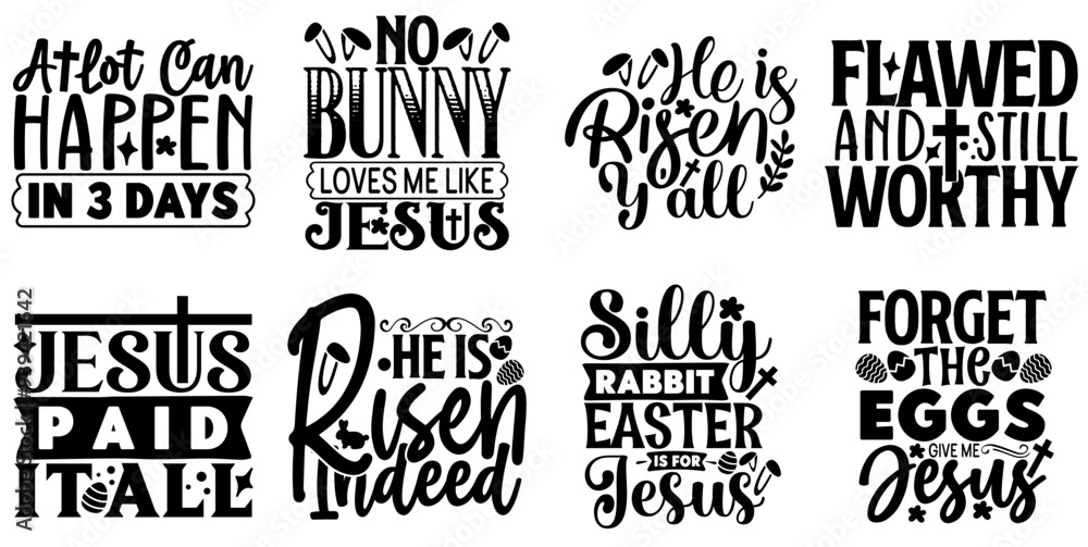 Simple Christian Sign Hand Lettering, Calligraphy Bundle Vector ...