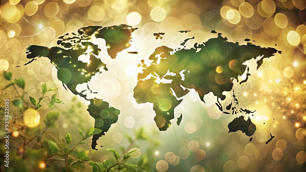 Realistic 2k light map with bokeh effect and detailed foliage texture ...