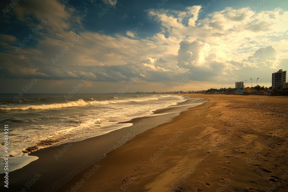 Chennai India Beach. Marina Beach: Longest Urban Natural Beach in India ...