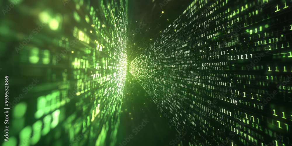 Matrix raster formed by the numbers 1 and 2, displaying a complex ...
