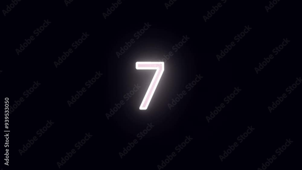 Digital Countdown Timer 10 Seconds With light Effect. Countdown clock ...