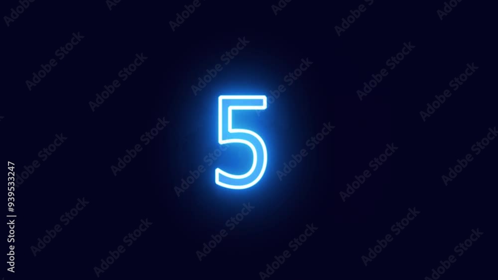 Digital Countdown Timer 10 Seconds With light Effect. Countdown clock ...