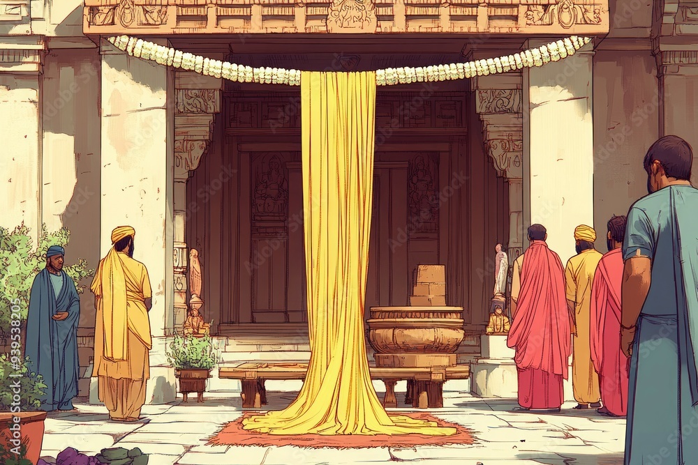 Sacred Thread Janeu Temple Ritual Hinduism Religion Spiritual Symbol ...