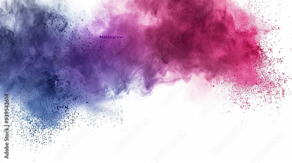 Soft purple and pink smoke transitioning and blending into a white ...