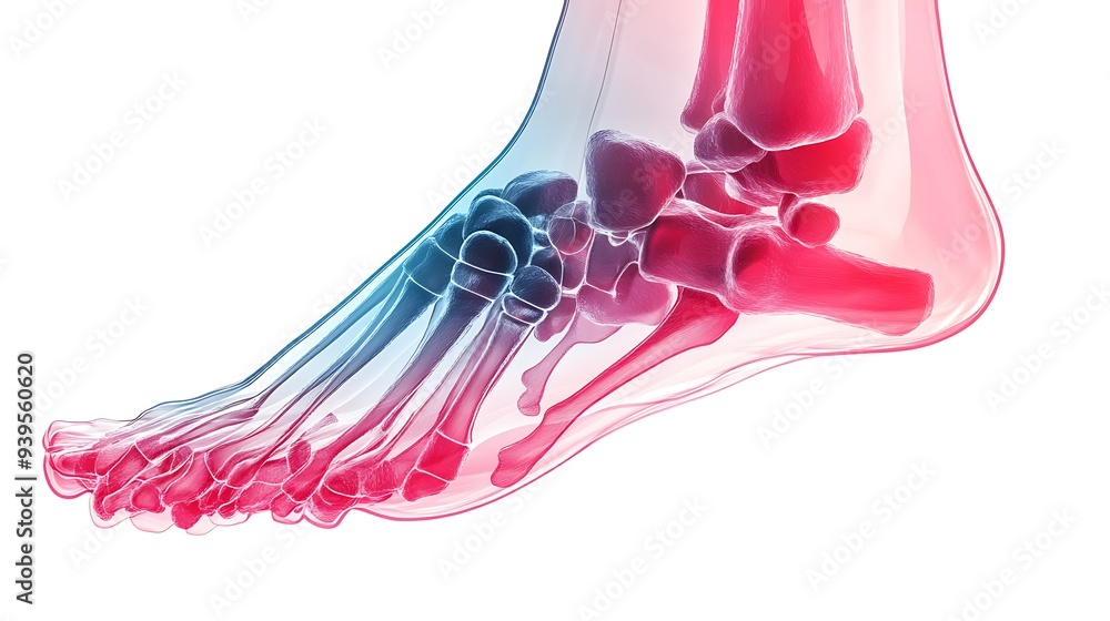 Painful Toe Joint Issues - Detailed Illustration of Stiff and Immobile ...