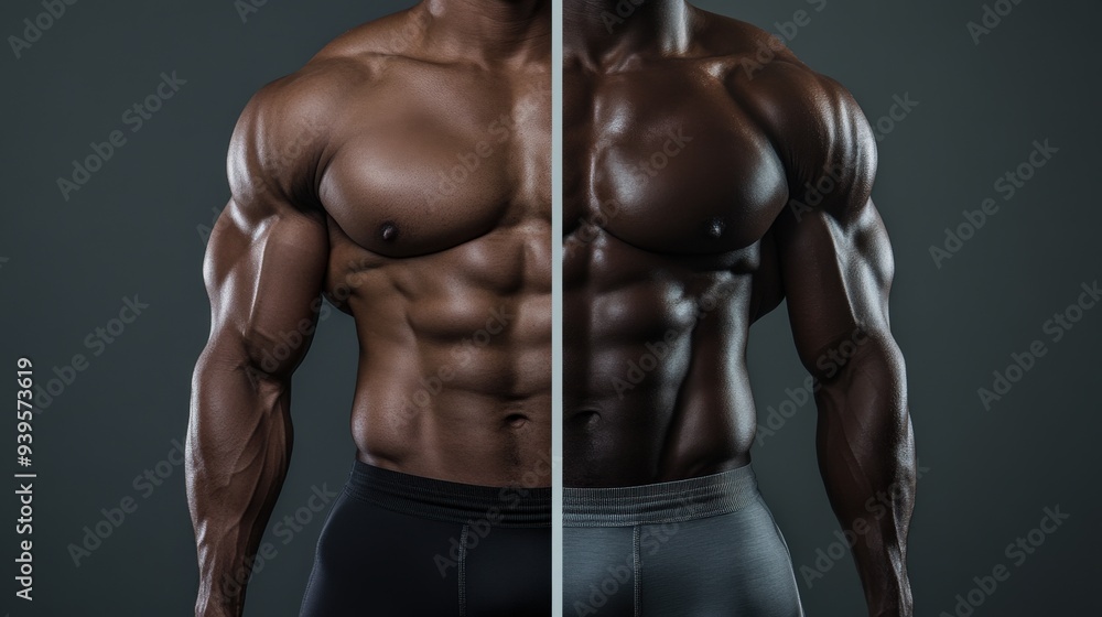 The body transformation highlights significant muscle growth and ...