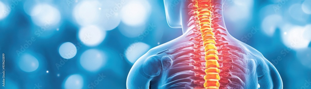 Cross-sectional view of spinal rehabilitation after a skiing accident ...