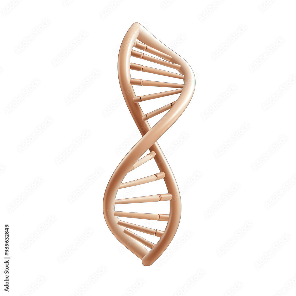 Stylized DNA helix illustration showcasing the structure and complexity ...