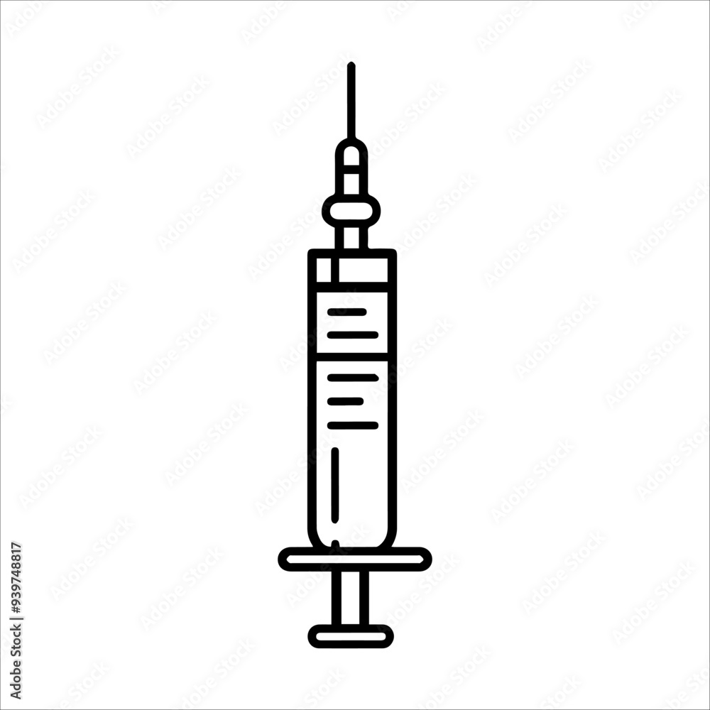 Vaccination icon or modern line symbol. Vector line art and icon design ...