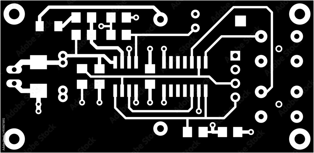 Tracing the conductors of the printed circuit board of electronic ...