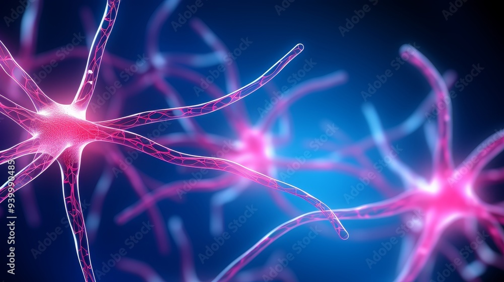 Visual representation of neural connections formation in the brain for ...