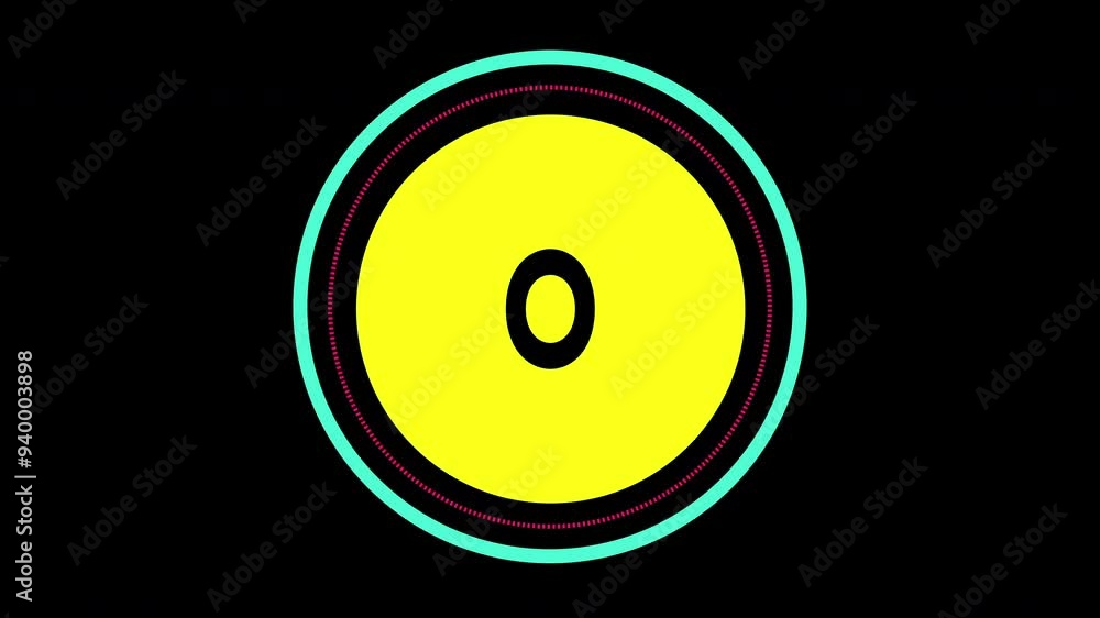 Countdown timer from 5 to 0 seconds real time. Modern flat design of ...