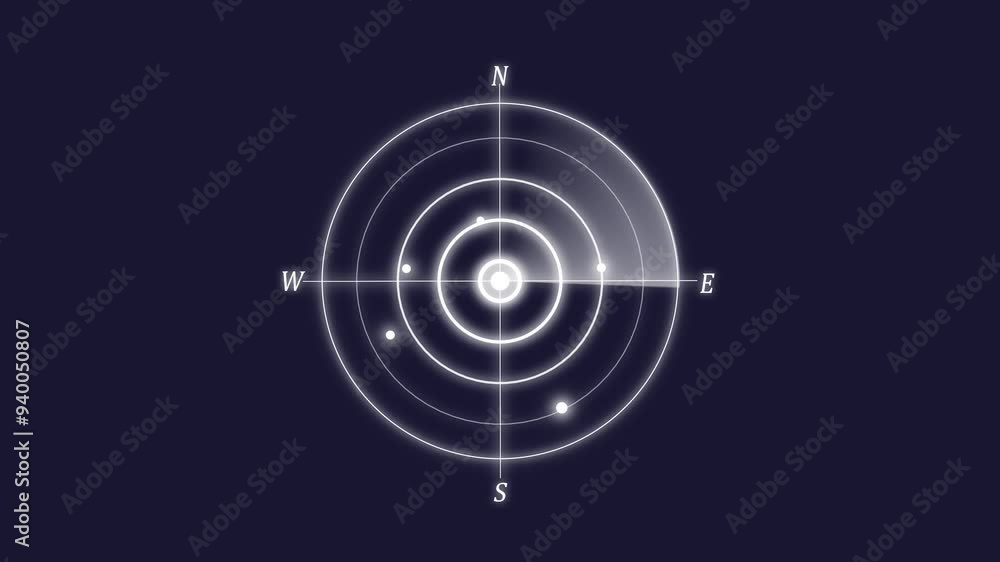 Digital Scanning Radar Screen Technology. Futuristic HUD Circle Radar ...