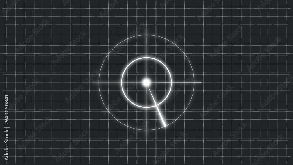 Digital Scanning Radar Screen Technology. Futuristic HUD Circle Radar ...