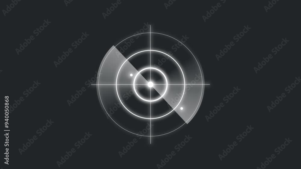 Digital Scanning Radar Screen Technology. Futuristic HUD Circle Radar ...