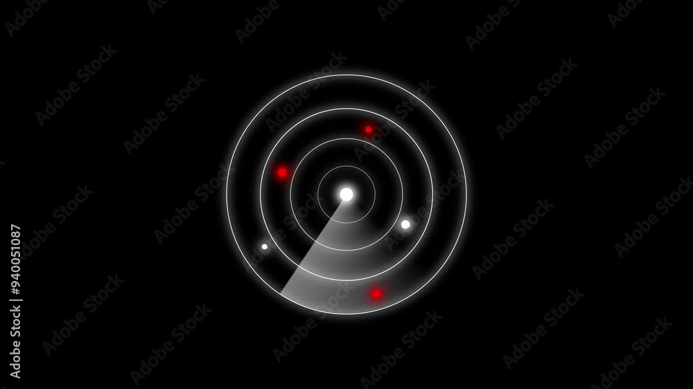 Digital Scanning Radar Screen Technology. Futuristic HUD Circle Radar ...