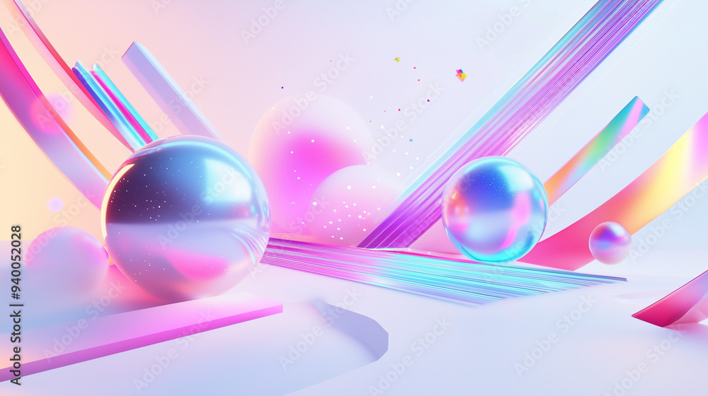 3d Retro futuristic trip elements. Acid rave concept. Trippy vibe ...