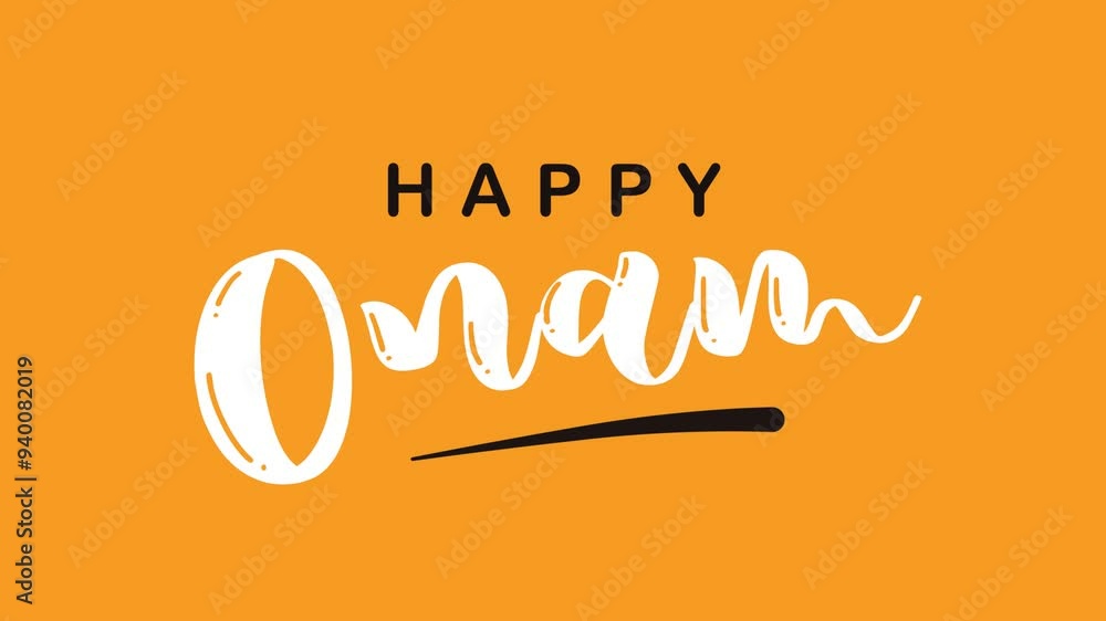 Happy Onam Text Animation. Great for Happy Onam Celebrations with ...