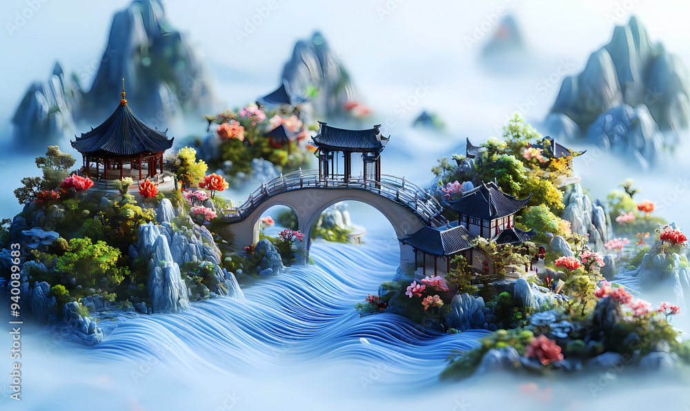 3D antique style, paper-cut craft, mind map, surrealism, an ultra-thin ...