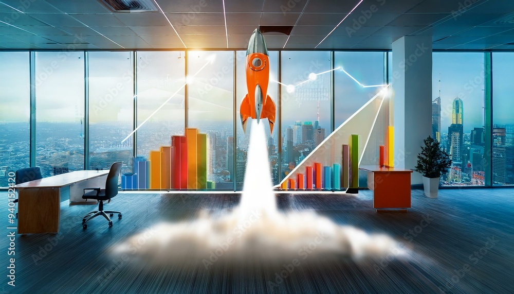 Rocket-Powered Success: SEO Growth Visualized with Vibrant Charts and ...