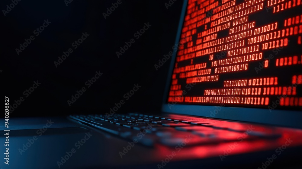 A hacker s terminal filled with lines of attack code cyber attack theme ...