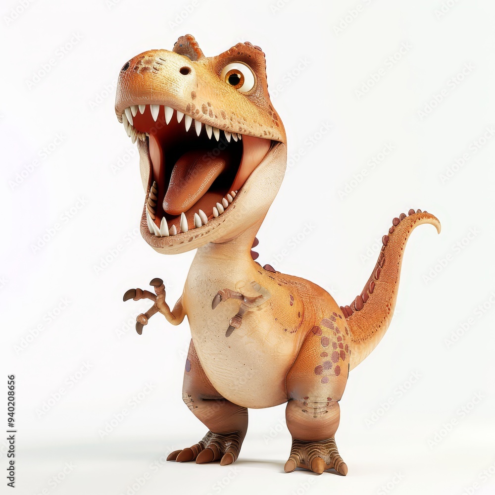 A cheerful Heterodontosaurus character rendered in 8k resolution with ...