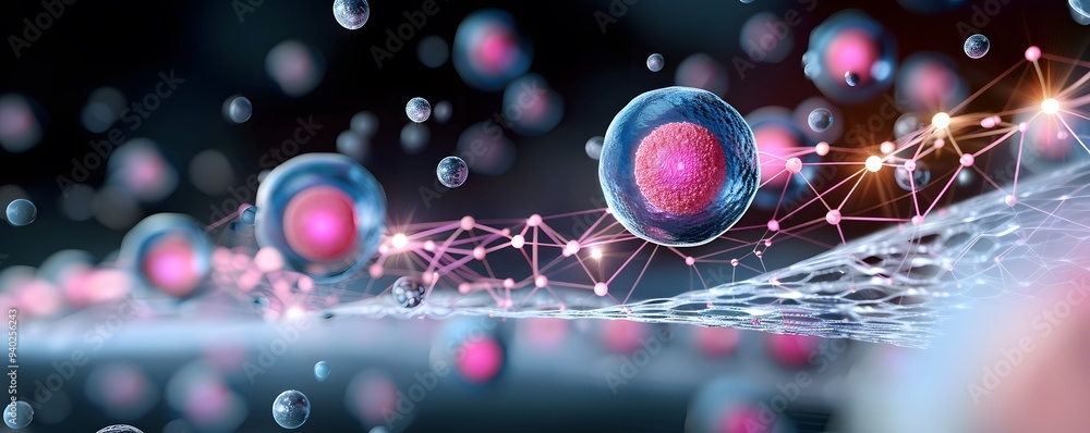 Minimalist cell membrane cross-section with phospholipid bilayer ...