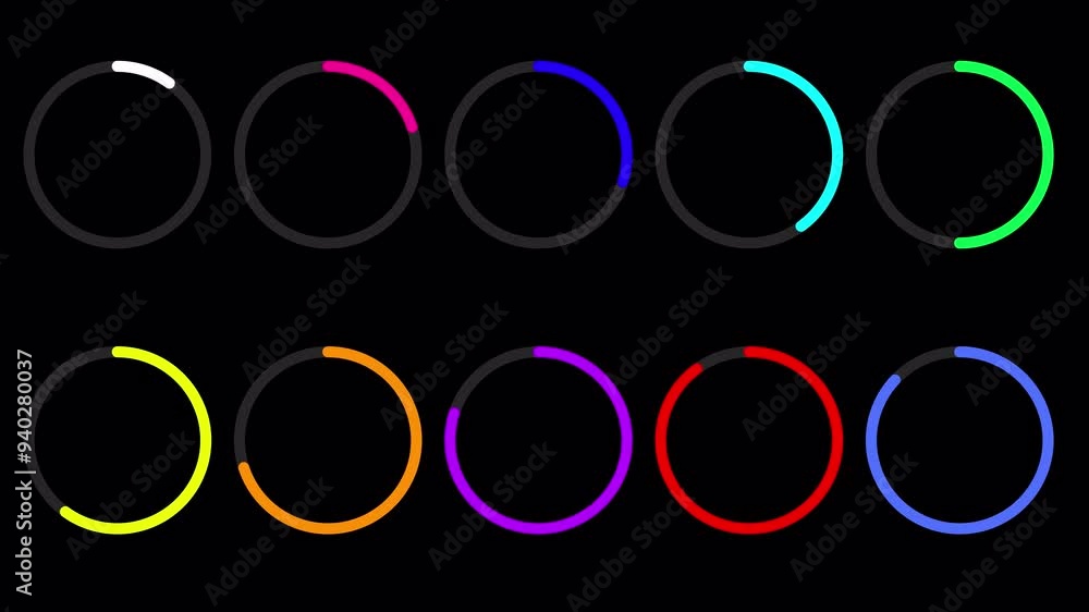 loading progress bar 10 progress bar 0 to 100 circle progress bar on ...