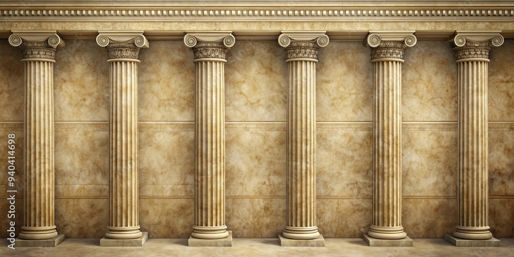 Ancient Greek and Roman themed texture wallpaper with pillars and empty ...