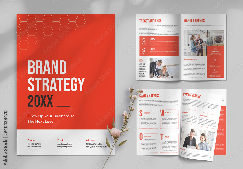 Brand Strategy Booklet Layout Stock Template | Adobe Stock