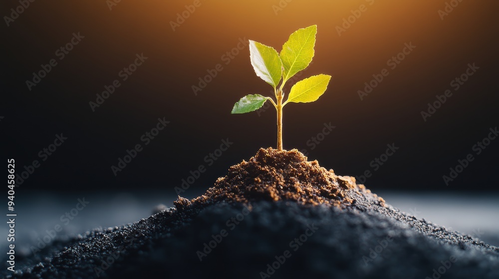 Photo & Art Print A time lapse illustration of a seed sprouting and ...