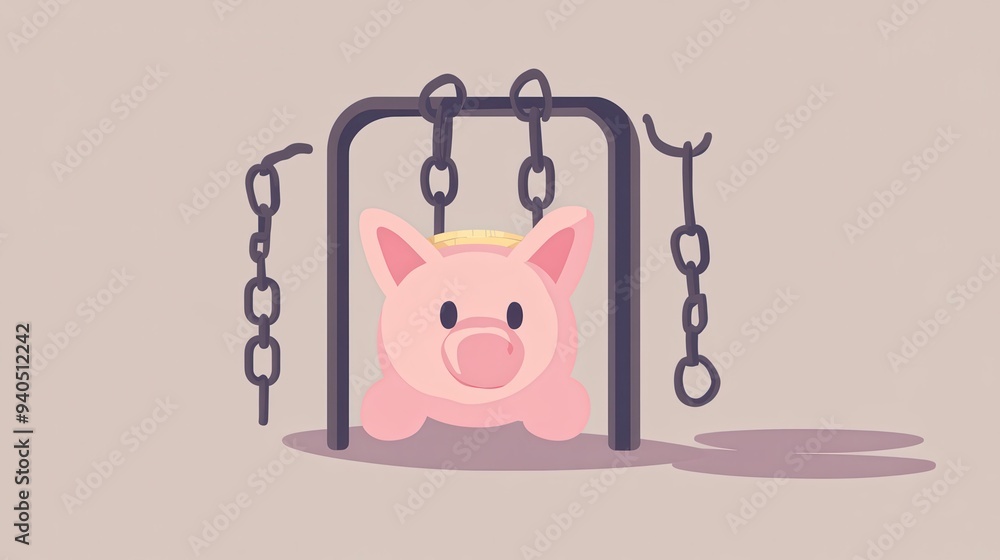 Predatory credit flat design, front view, unethical lending practices ...