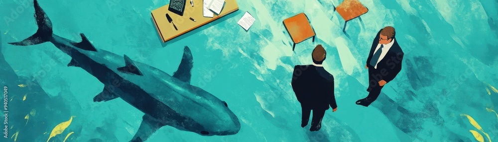 Loan shark victims flat design, top view, exploited borrowers theme ...