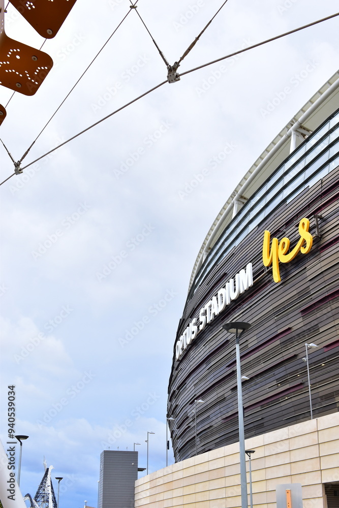 Perth, Australia - JUNE 10TH , 2022: Perth Stadium, also known as Optus ...