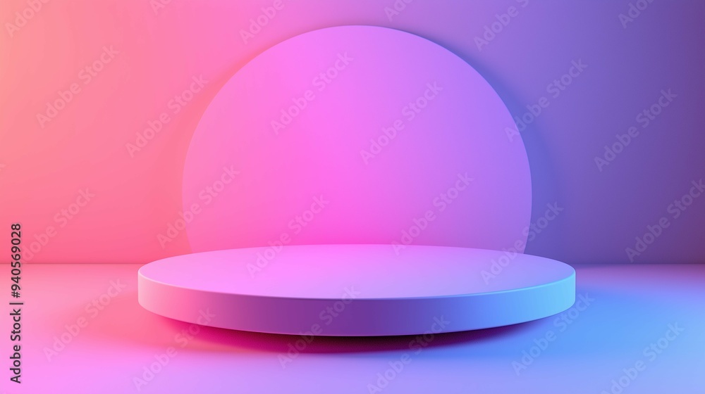 Monochromatic soft gradient background with a floating circular ...