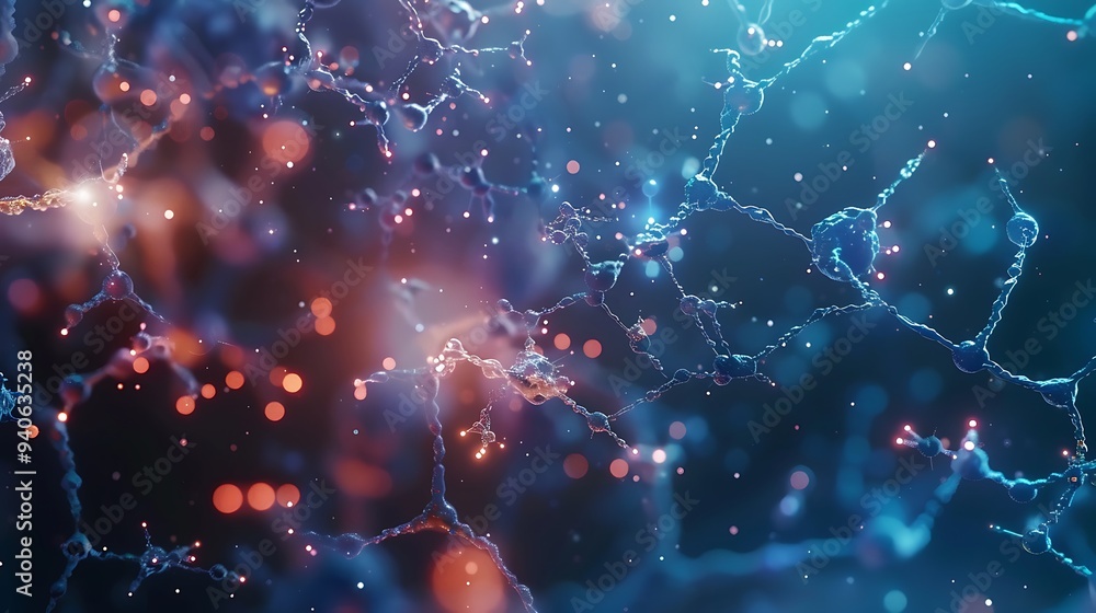 Detailed structure of molecules, DNA strands, atoms, and neurons ...