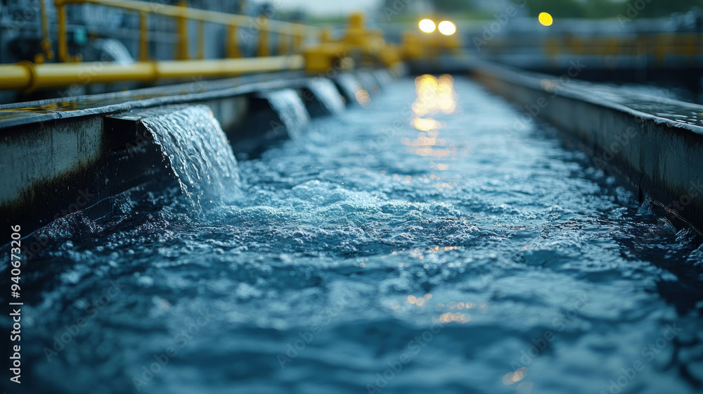 Bacteria in a wastewater treatment plant, playing a role in water ...