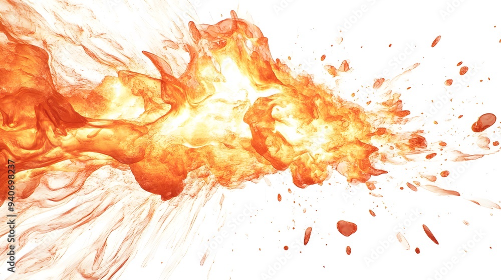 Fire Burst: A burst of flame, with tongues of fire reaching out in all ...