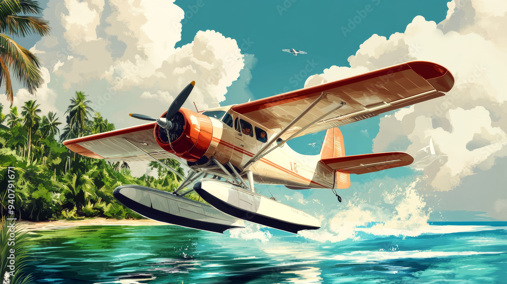 Vector posters for flight school tours and clubs, featuring aviation ...
